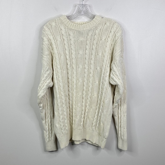 GAP | Sweaters | Gap Mens Extra Large Cream Cable Knit Chunky Cozy ...